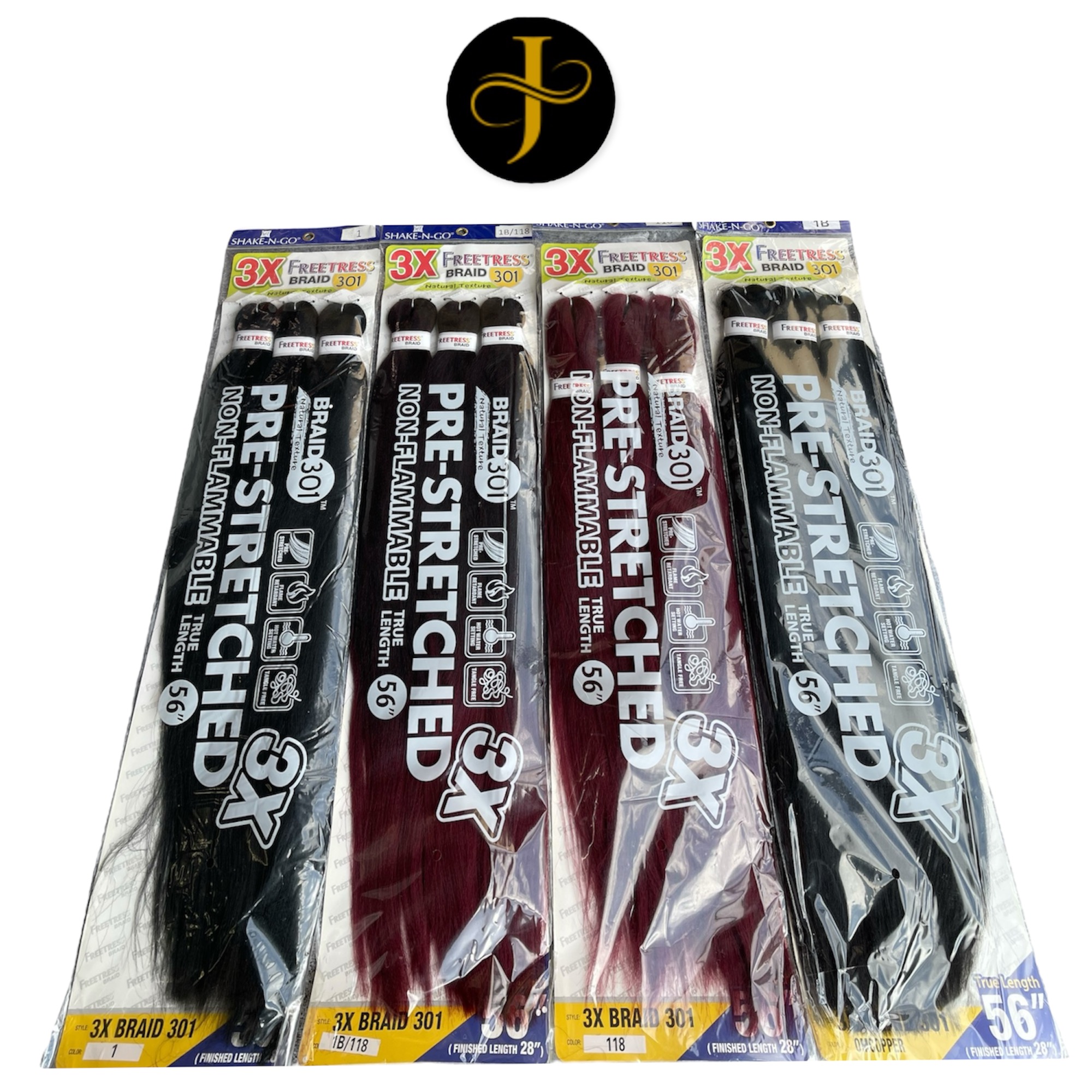 3X FREETRESS BRAID 301 3X PRE-STRETCHED - Jas House of Beauty